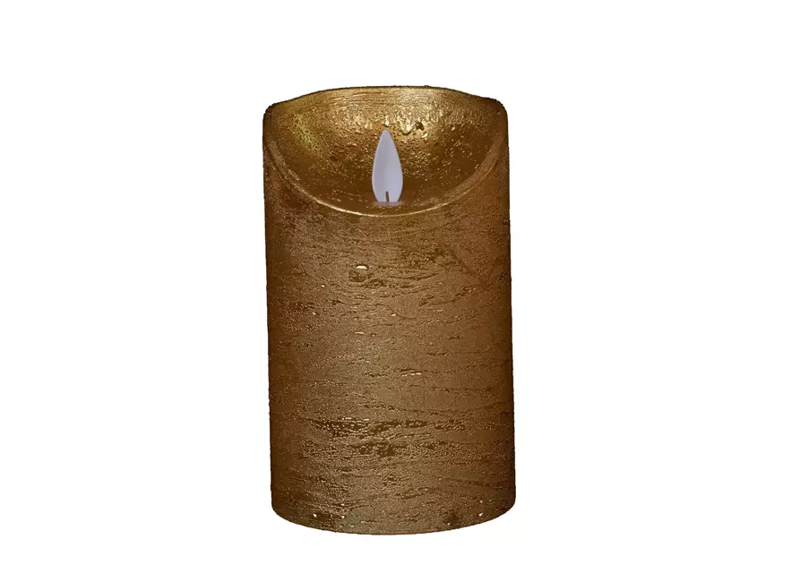 LED-Echtwachs-Kerze gold, Anna Collections